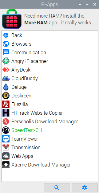 Pi-Apps - Running Pi-Apps
